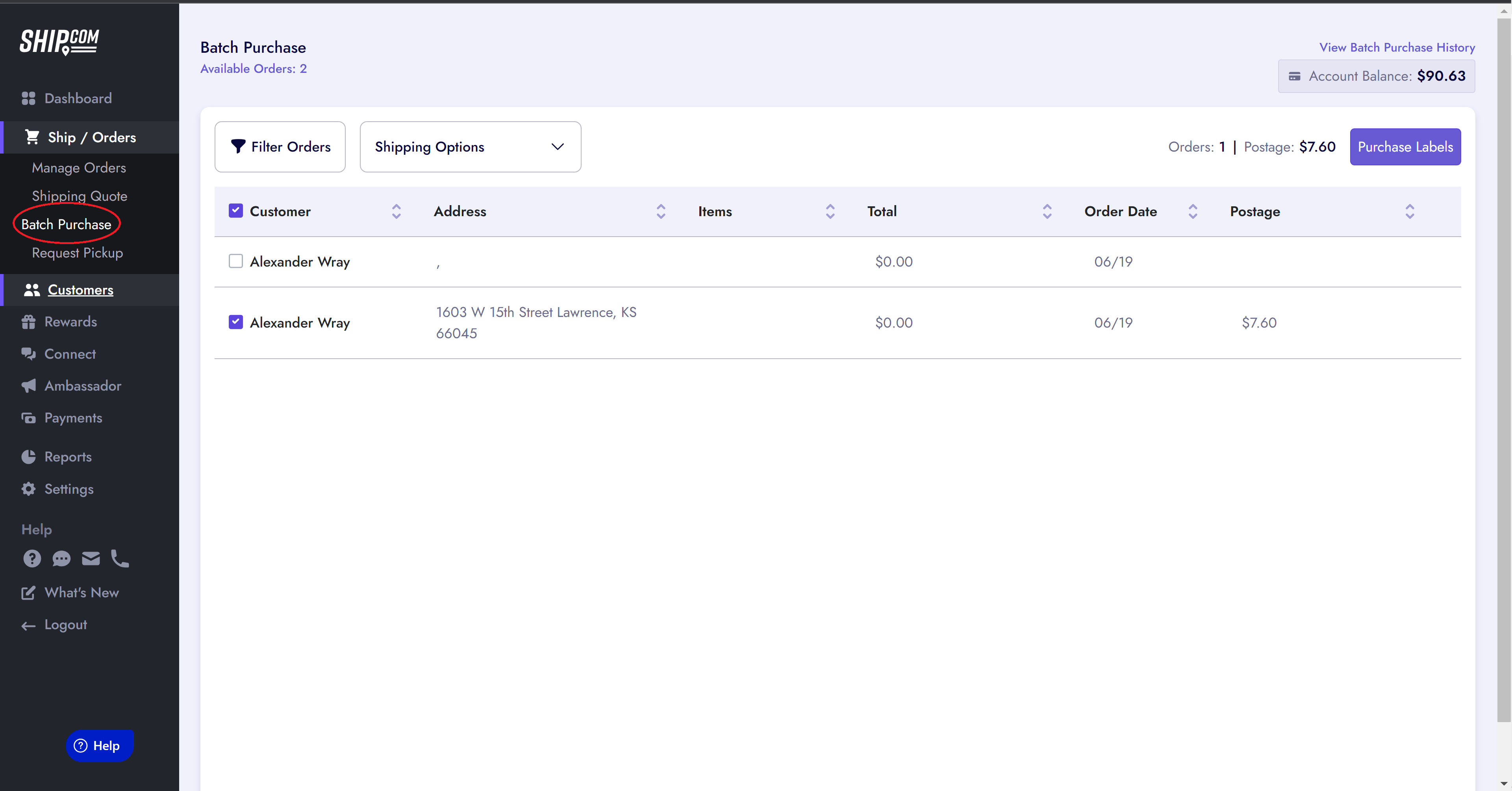 What is batch purchasing?